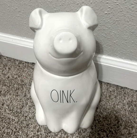Kitchen | Rae Dunn Piggy Cookie Jar With Oink Text | Poshmark